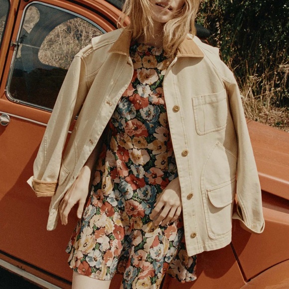 Doen | Jackets & Coats | Doen Pascual Jacket Barn Cotton Barn Jacket In Straw Size S | Poshmark